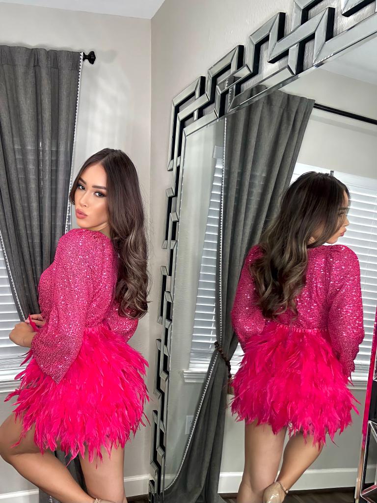 Angelina Mini Dress hot pink – PaulinasFashion